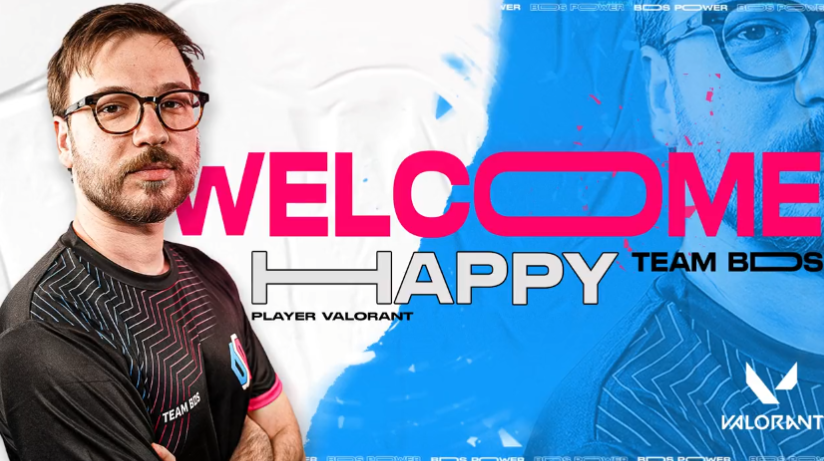 Team BDS has picked up Happy for its Valorant team