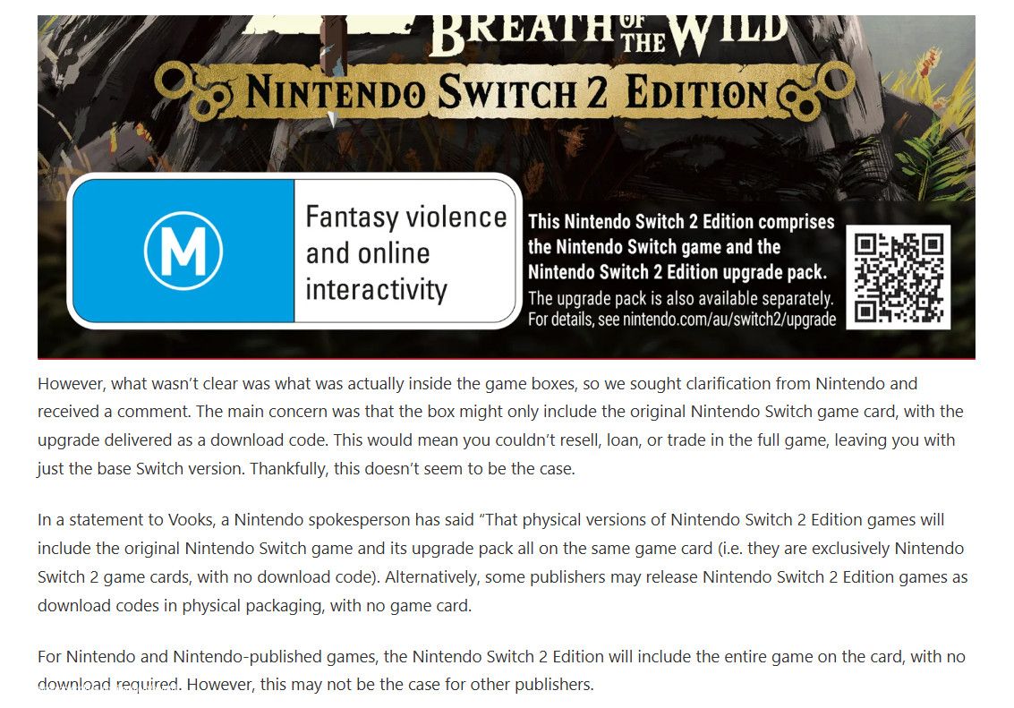 Nyt selvisi, onko Switch 2 Edition -peleissä kaikki tarvittava tieto ...